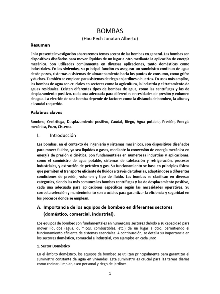 Equipos Mecanicos Investigación 1.1 | PDF | Viscosidad | Bomba
