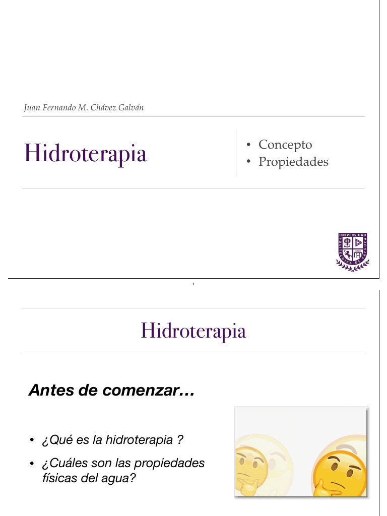 AF. Hidroterapia. Conceptos | PDF | Líquidos | Calor