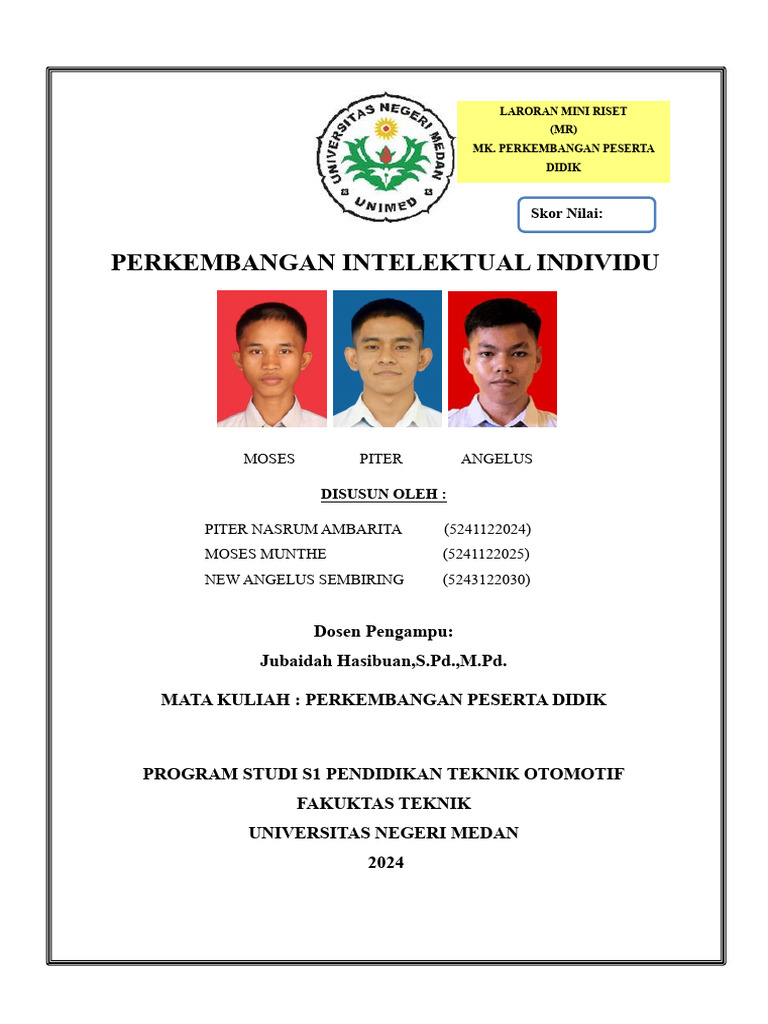 Mini Riset Perkembangan Intelektual | PDF
