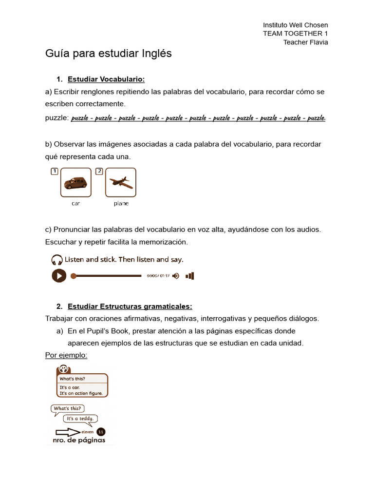 Guía para Estudiar Inglés | PDF | Léxico | Ciencia cognitiva