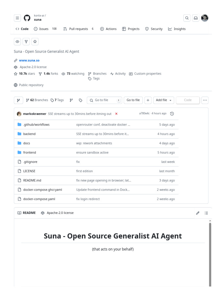 Kortix-Ai - Suna - Suna - Open Source Generalist AI Agent | PDF | Databases | Linked In