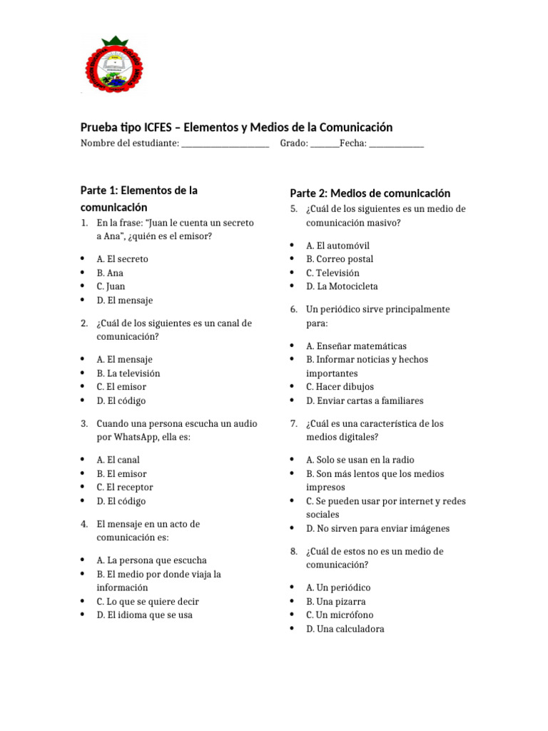 Actividades de Comunicación para Niños | PDF