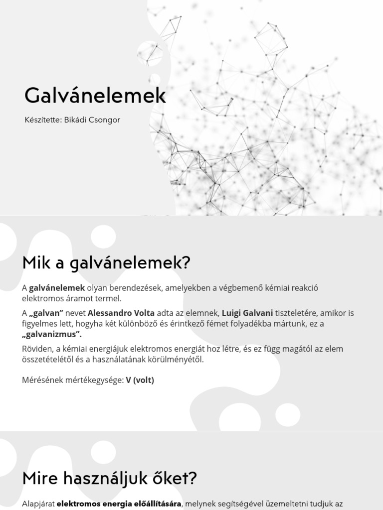 Galvánelemek | PDF