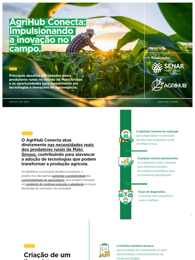 Relatório AgriHub Conecta - SET2024 | PDF | Agricultura | Empresa Startup