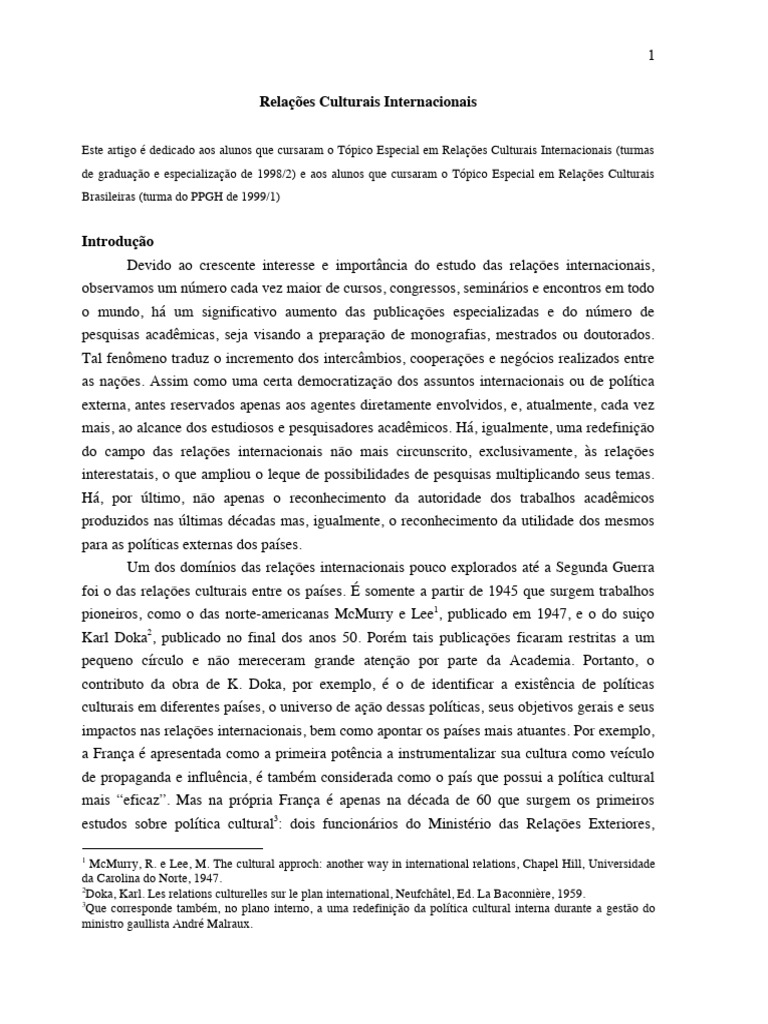 Olhares Sobre Político - RelaçõesCulturais2002 | PDF | Estado ...