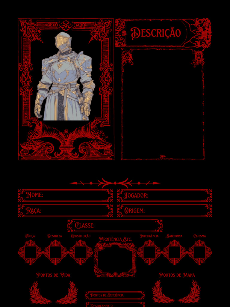 Ficha Ravenlof T20 (Editavel) | PDF