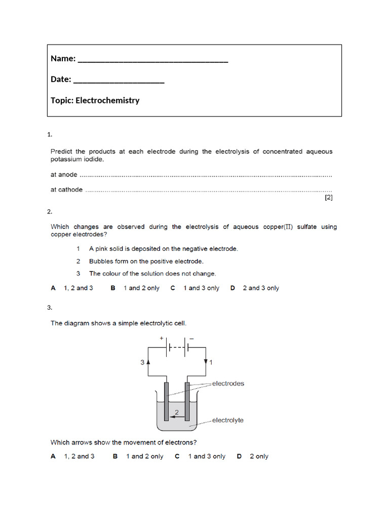 Electrochemistry | PDF