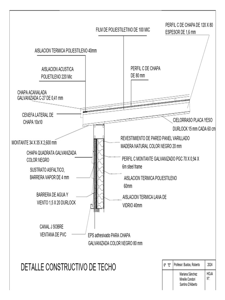 DETALLE DE TECHO ( A3-NEGRO ) | PDF | Ingeniería estructural ...