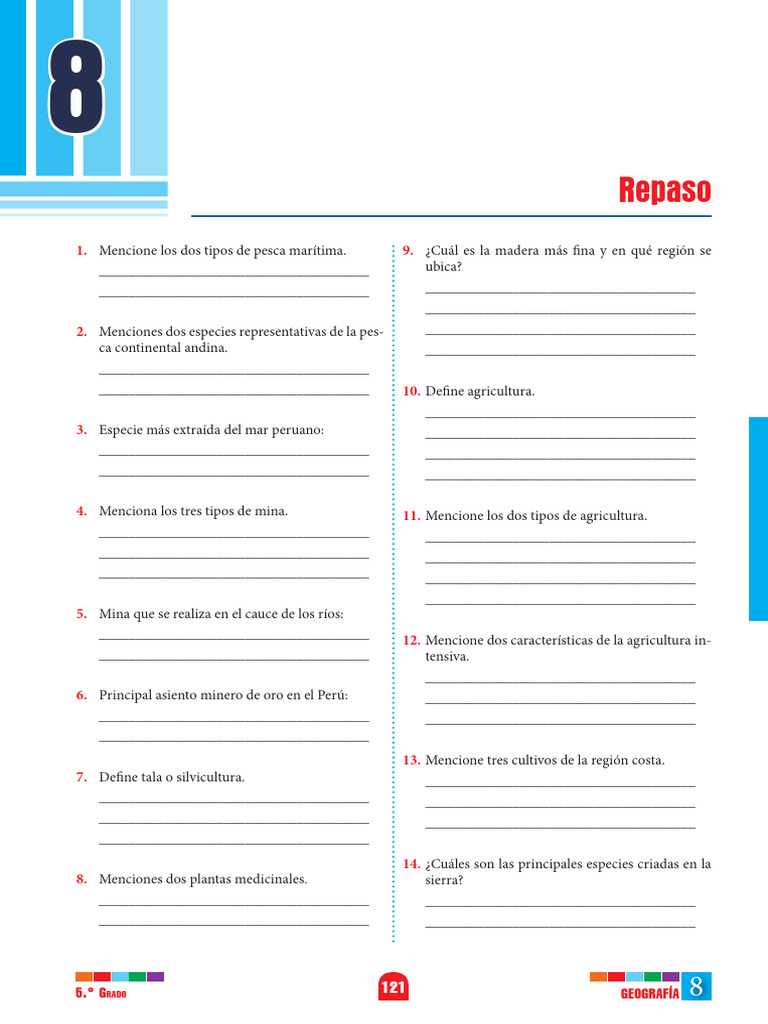 GG - S8 - 5to Grado - Repaso | PDF