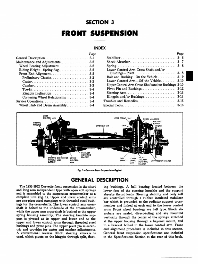 04 1953 CORV-Front Suspension | PDF | Axle | Steering
