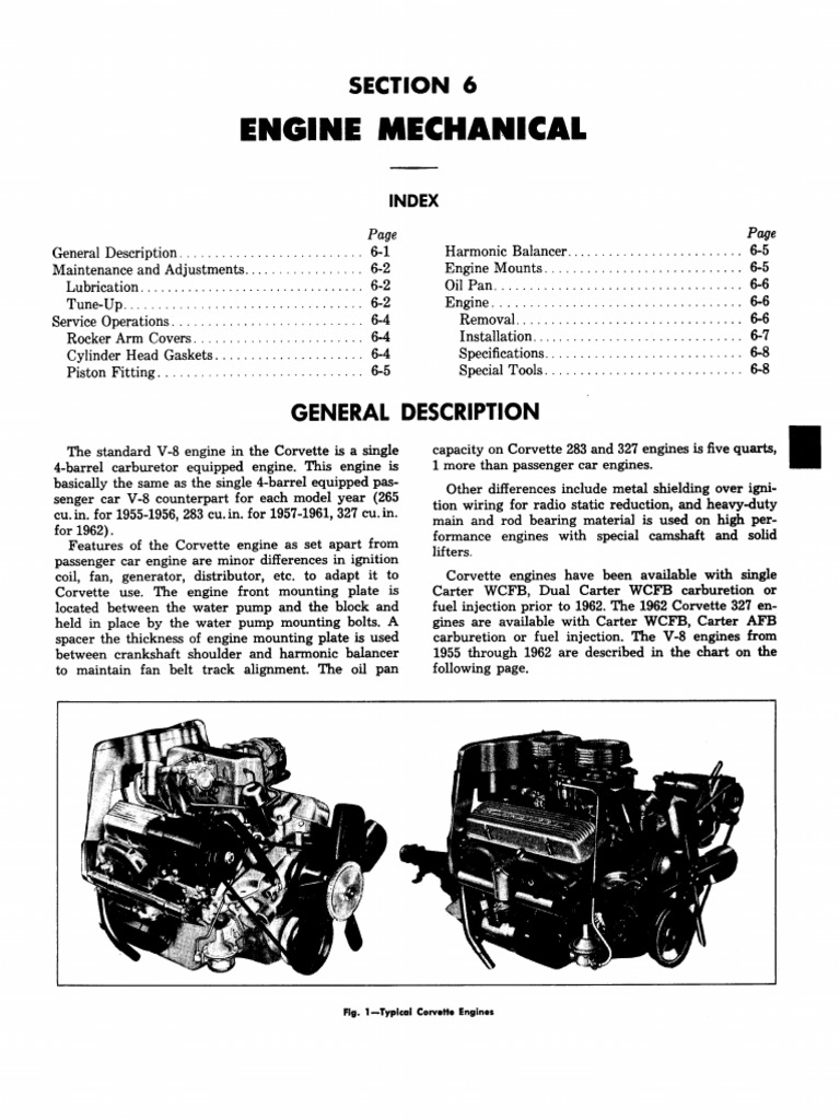 07 1953 CORV-Engine Mechanical | PDF | Internal Combustion Engine | Engines