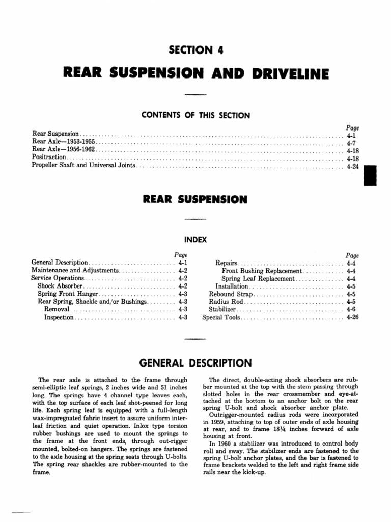 05 1953 CORV-Rear Susp & Drive Line | PDF | Axle | Gear
