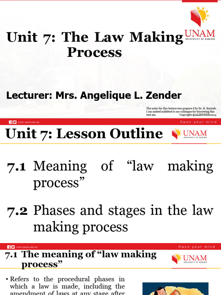 7 Steps in the Law Making Process | PDF | Bill (Law) | Committee
