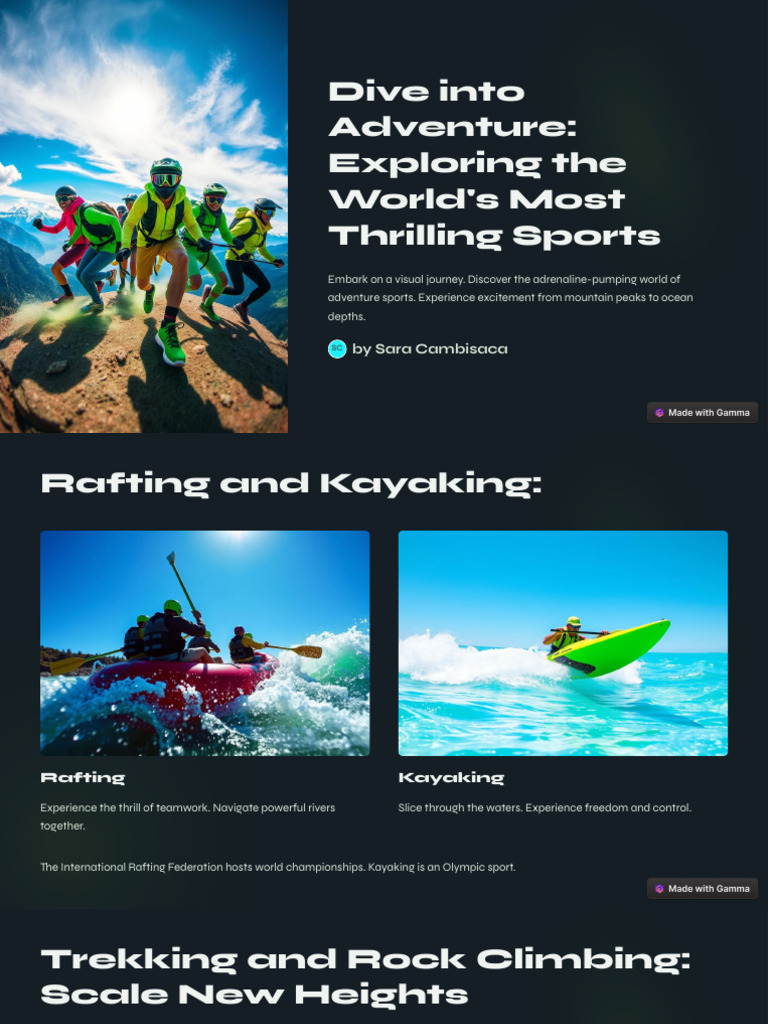 Thrilling Adventure Sports Guide | PDF