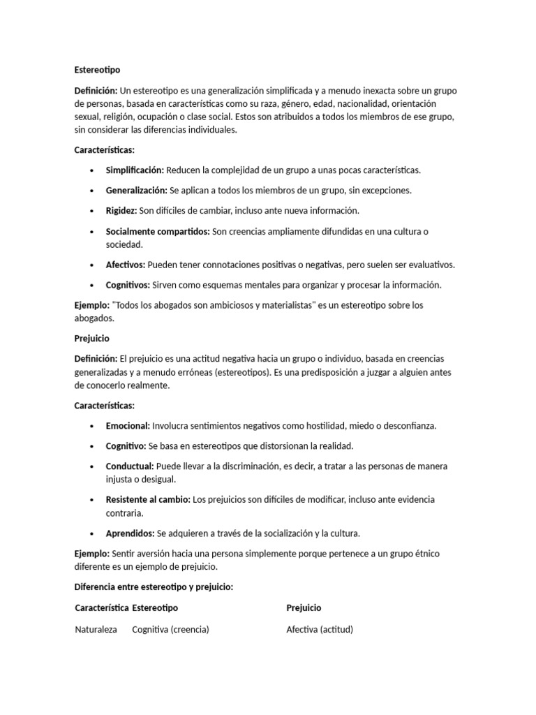 Estereotipo | PDF | Estereotipos | Prejuicios
