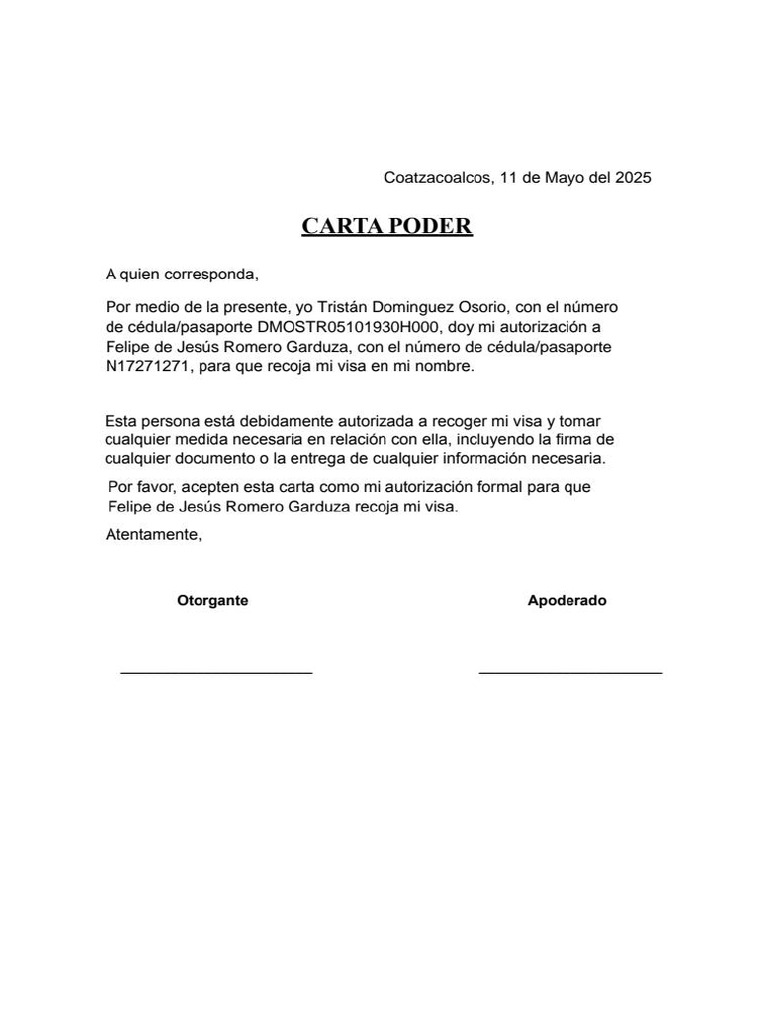 Carta Poder | PDF