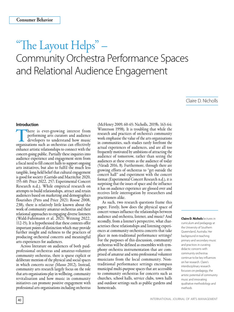 Community Orchestra Performance Spaces | PDF | Concert | Orchestras
