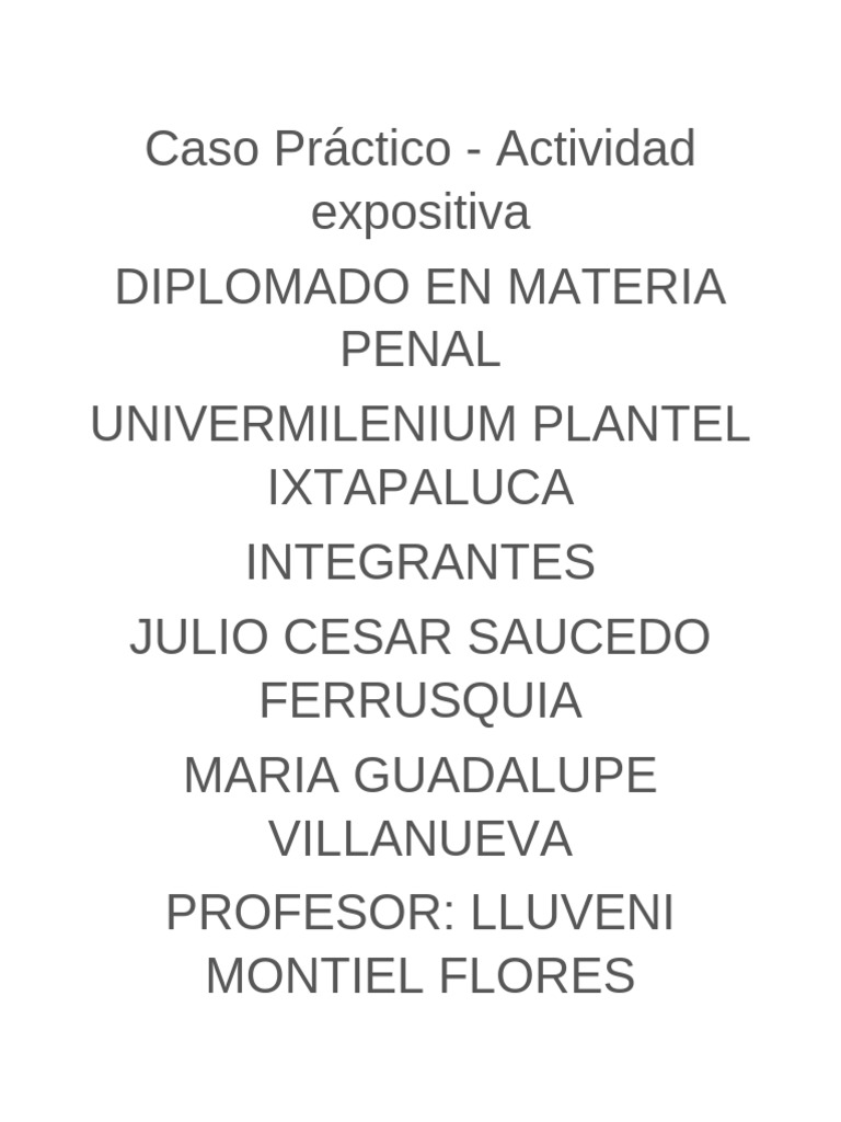 Caso Práctico | PDF | Abuso infantil | Derechos de los niños