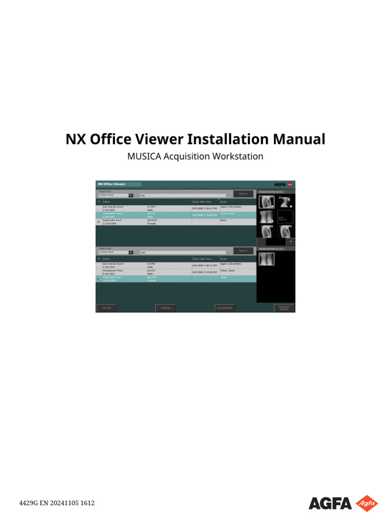 MUSICA Acquisition Workstation (NX) Office Viewer Installation Manual ...