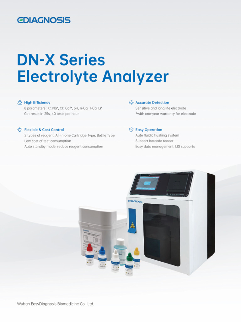 15.DN-X Series Electrolyte Analyzer | PDF