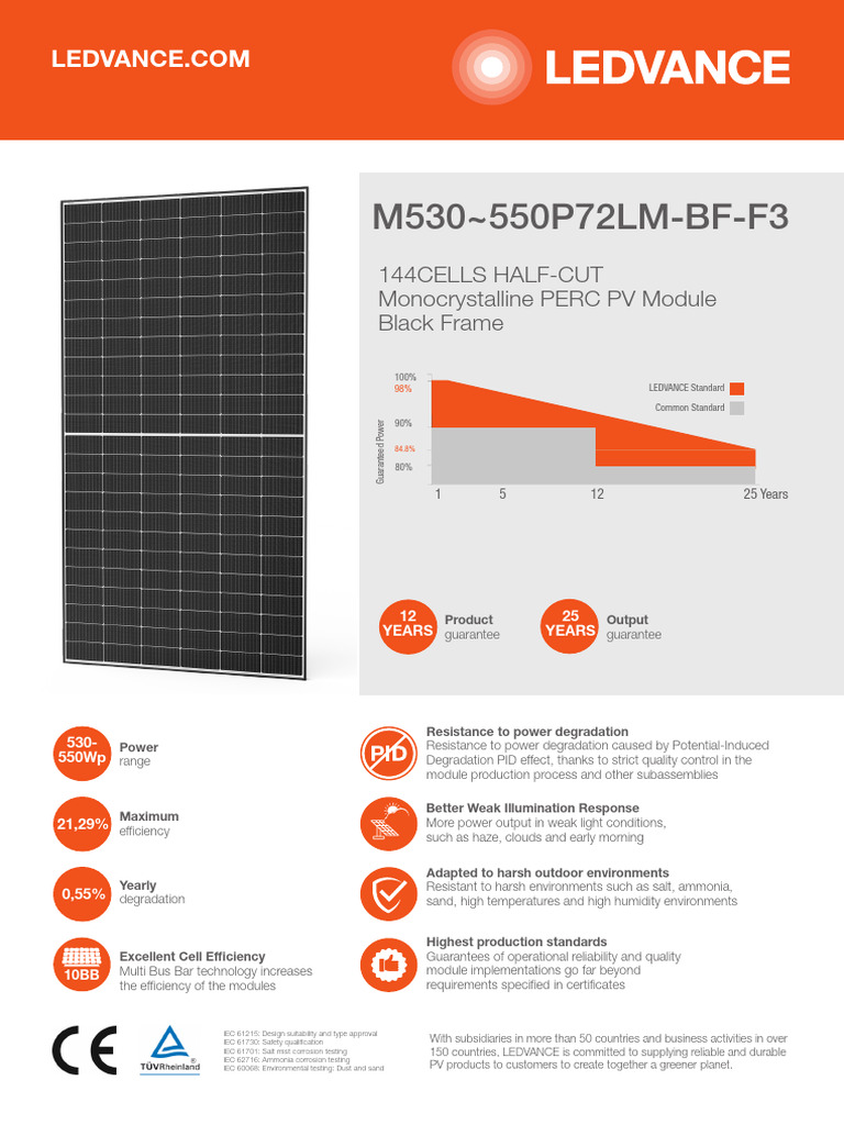 Asset 13182820 - m530 550p72lm BF f3 - en | PDF | Solar Panel | Photovoltaics