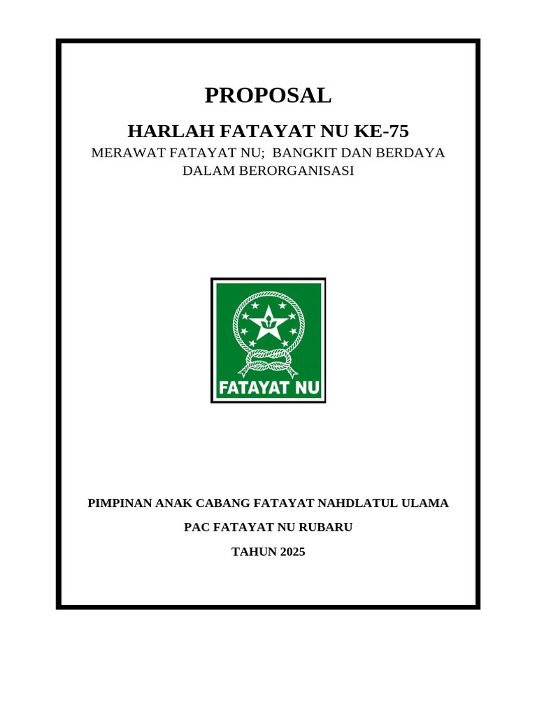 PROPOSAL FATAYAT KE 75 edit | PDF