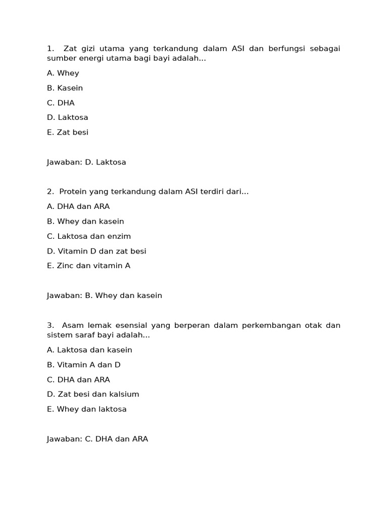 Soal Gizi Kespro | PDF