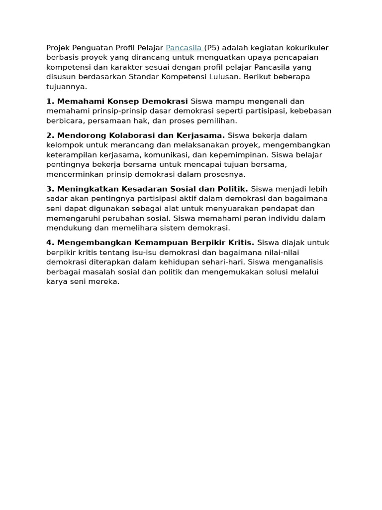 Penguatan Profil Pelajar Pancasila | PDF