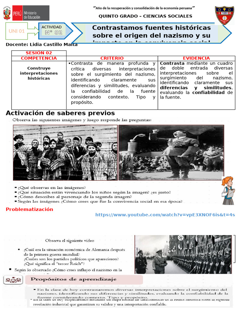 Actividad #02 - Uni 1 5to A | PDF | Alemania nazi | fiesta nazi