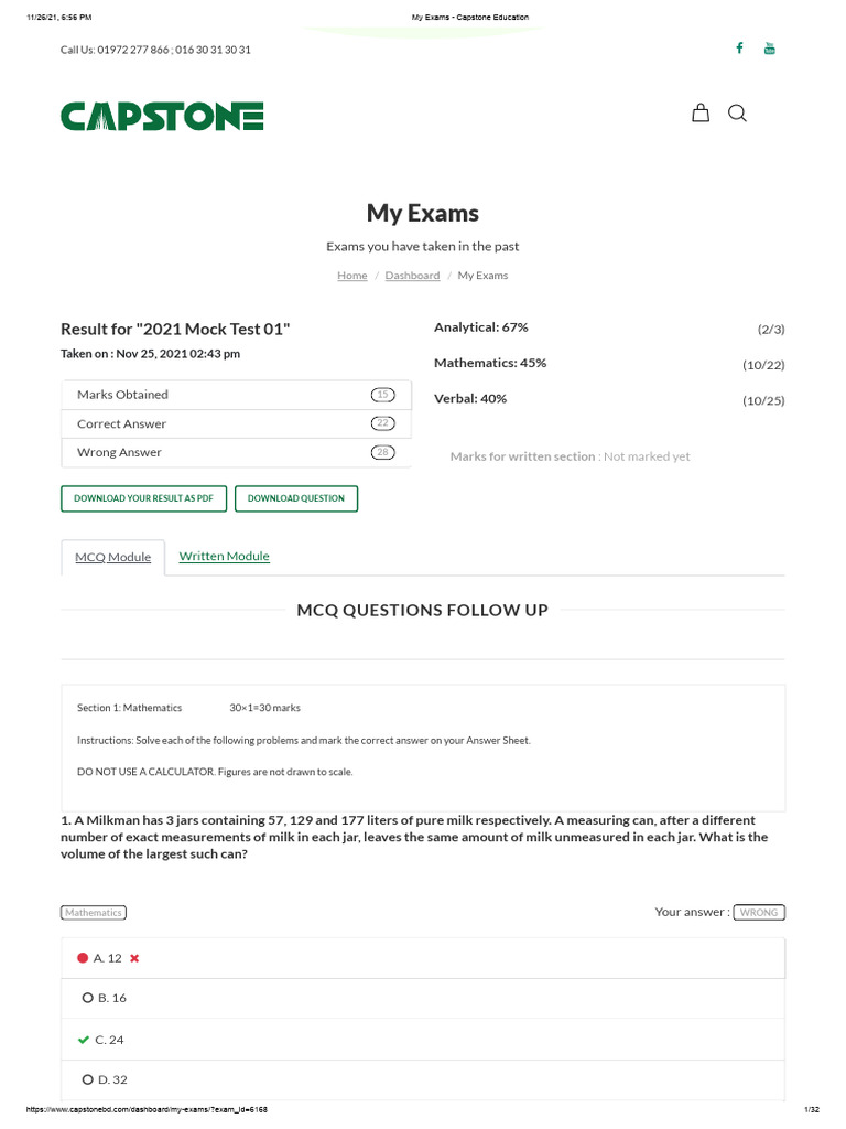 2021 Mock Test Results and Analysis | PDF | Cost Of Living | Natural ...