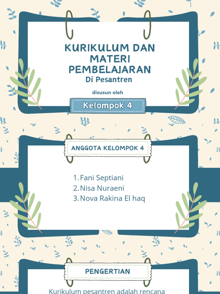 Kurikulum Dan Materi Pembelajaran - Kel4 | PDF