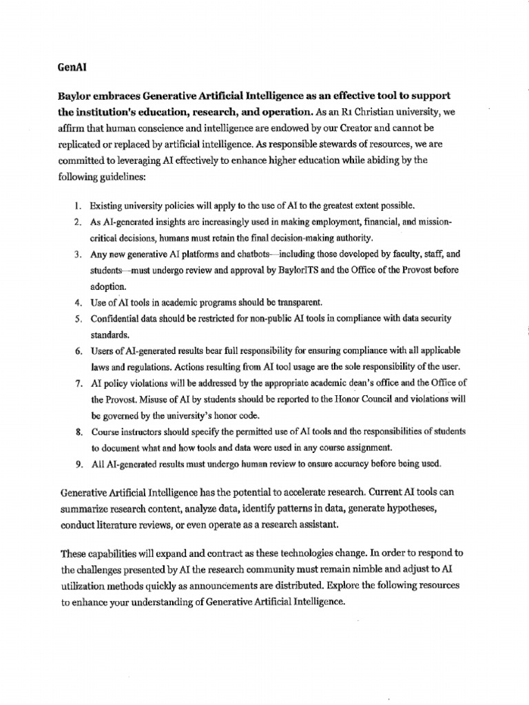 GenAI Policy WT&T | PDF