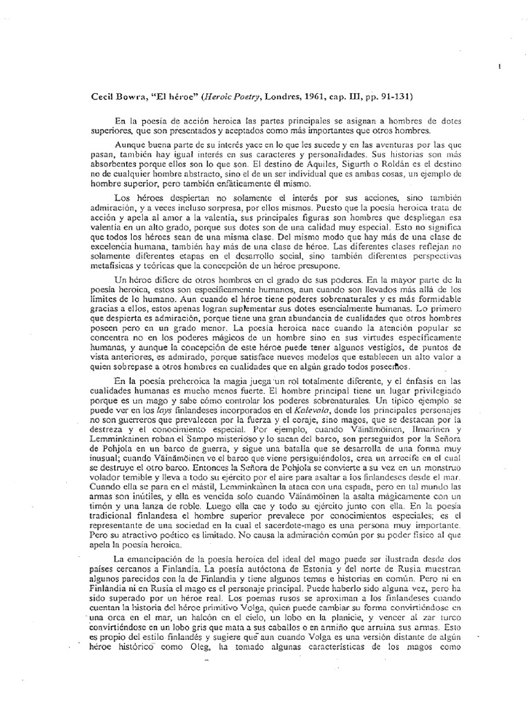 Bowra - El Heroe - Toaz - Info | PDF