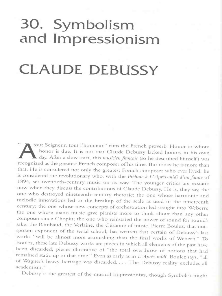 Lives of The Great Composers - Debussy | PDF | Impressionism | Erik Satie