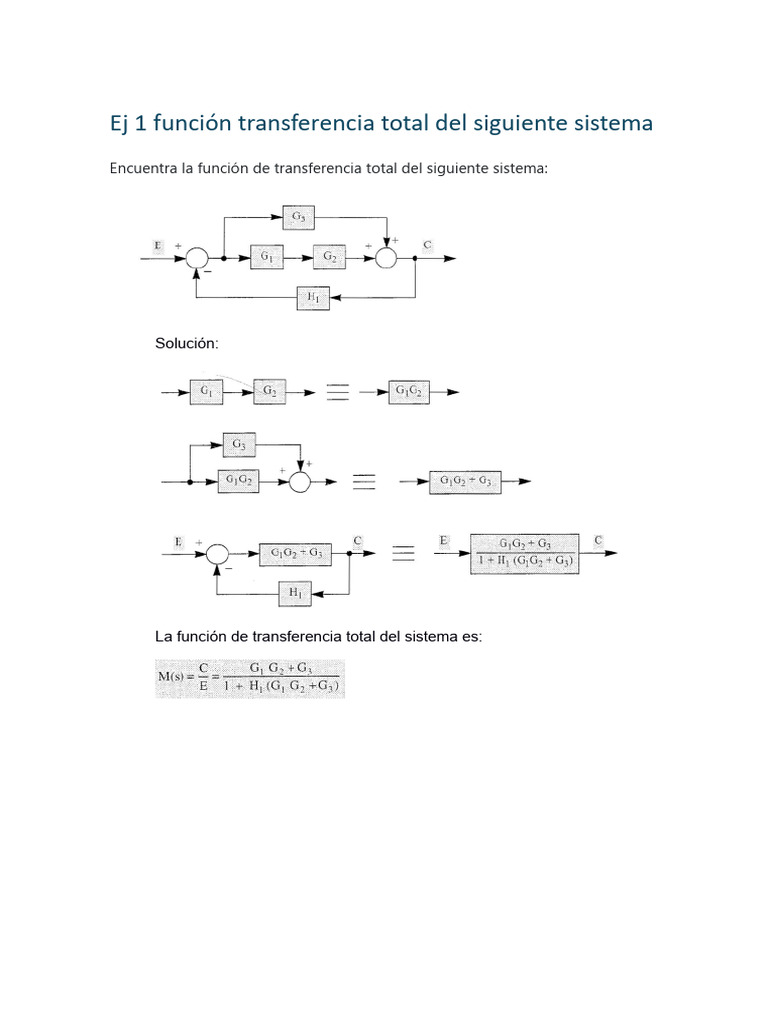 Ejercicios Control (Simplificación y Routh) | PDF