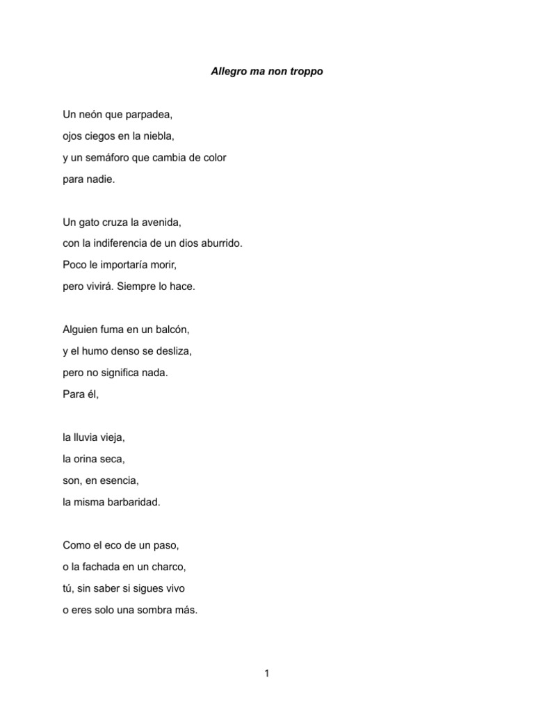 Reflexiones de "Allegro ma non troppo" | PDF