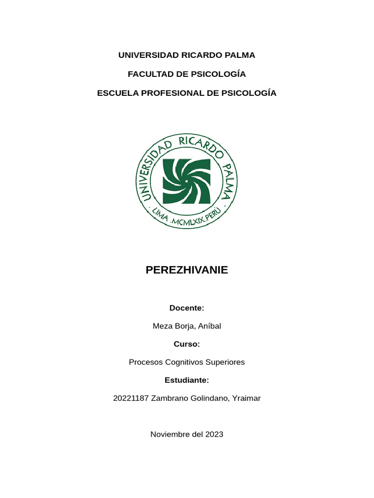 Análisis del concepto "perezhivanie" en Vygotsky | PDF | Sicología ...