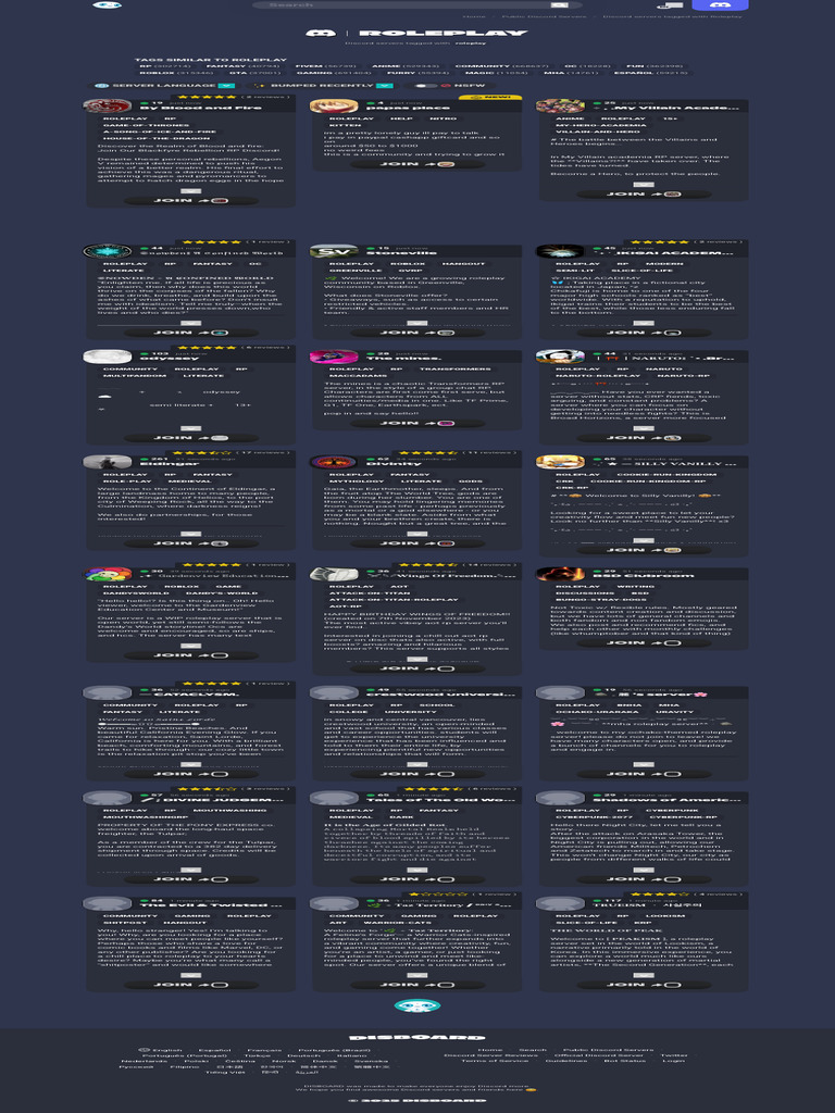 Discord Servers Tagged With Roleplay DISBOARD 4 | PDF