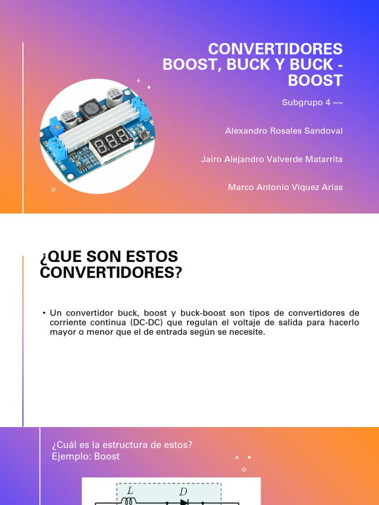Convertidores Boost, Buck y Buck - Boost | PDF