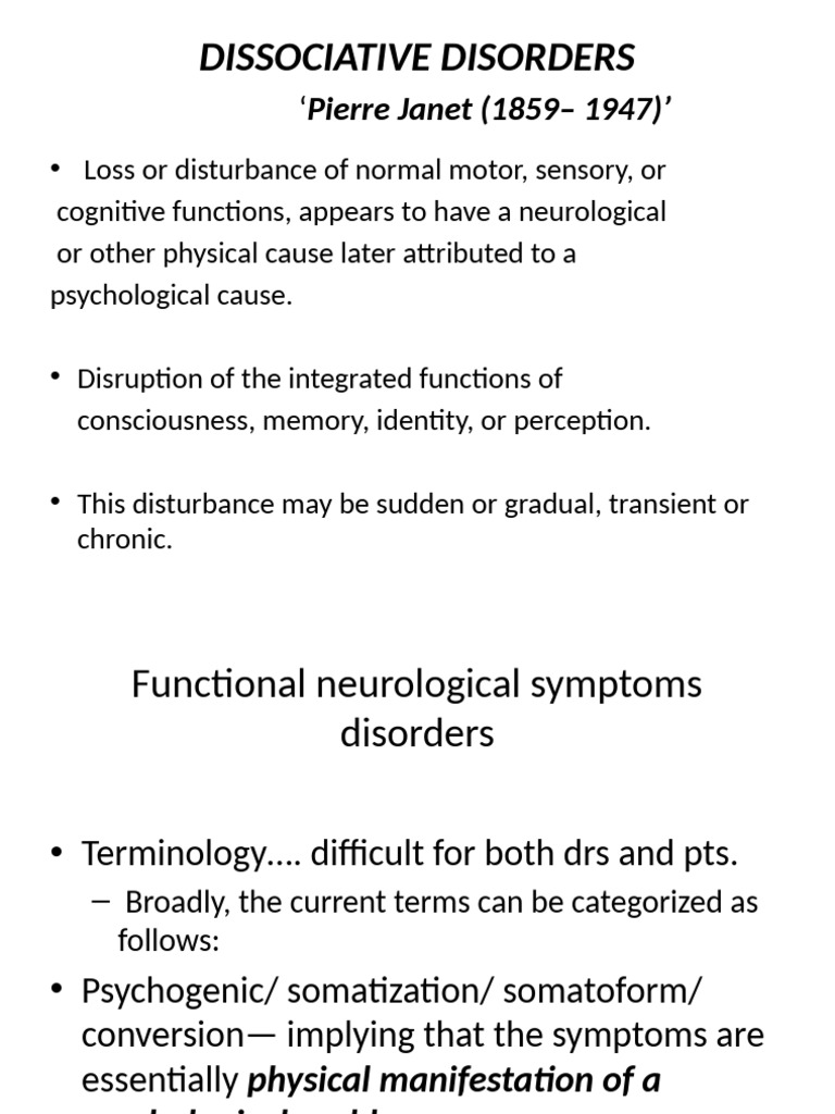 Dissociative Disorders | PDF | Dissociation (Psychology) | Mental Disorder