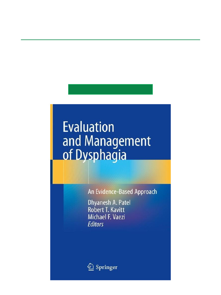 Dysphagia: Evaluation and Management Guide | PDF