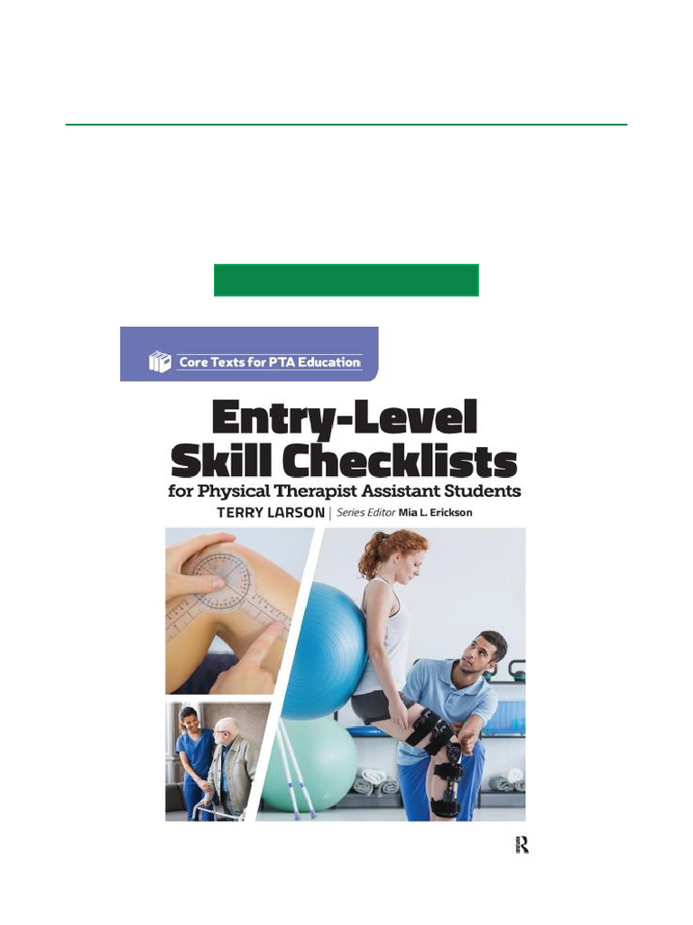 (Hot Now) Entry Level Skill Checklists For Physical Therapist Assistant ...