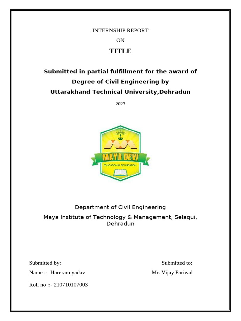 Hareram Intership1 | PDF