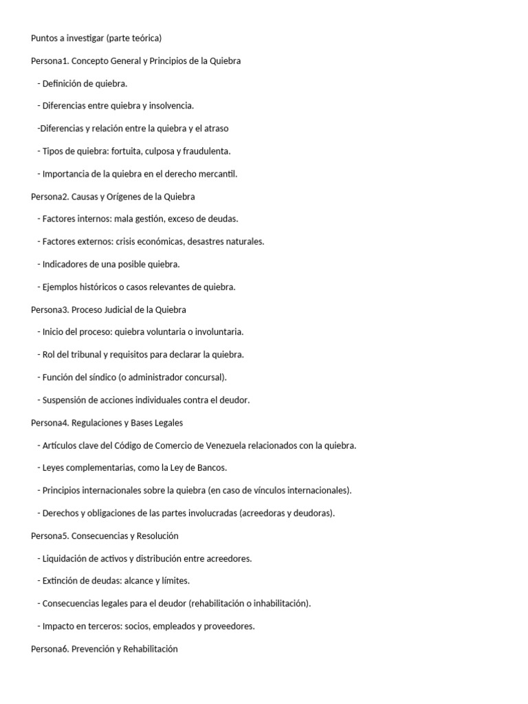 Guía Completa sobre la Quiebra en Venezuela | PDF | Bancarrota ...