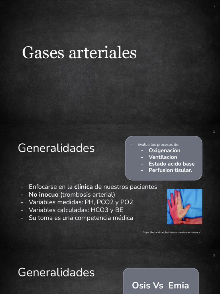 Gases arteriales.pptx | PDF | Fisiología | Medicina de Cuidados Intensivos