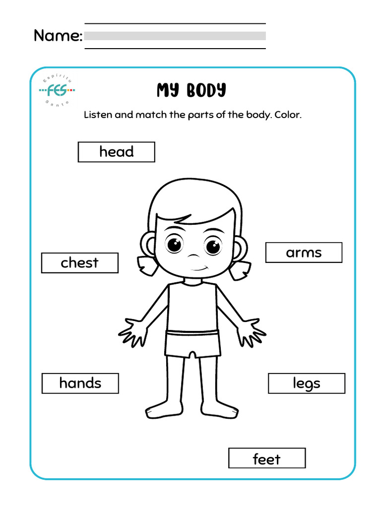 Body Parts Coloring Activity | PDF