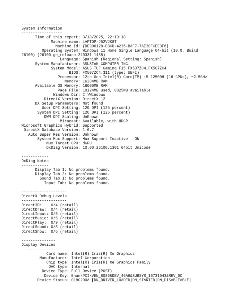 DxDiag | PDF | Device Driver | Graphics Processing Unit