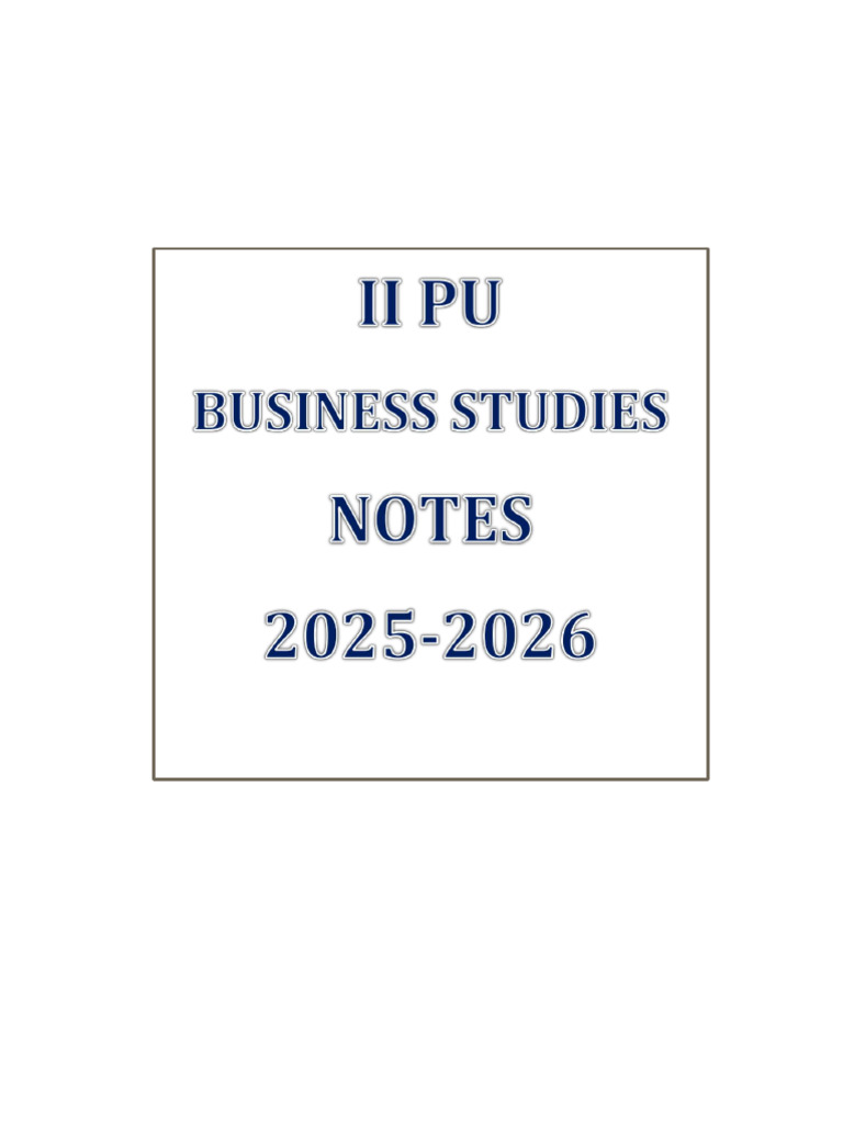 II Bs Notes 2025 - Merged | PDF | Marketing | Business Economics