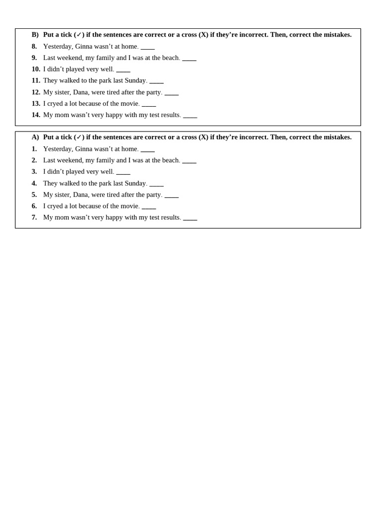 Worksheet - Past Simple Revision | PDF