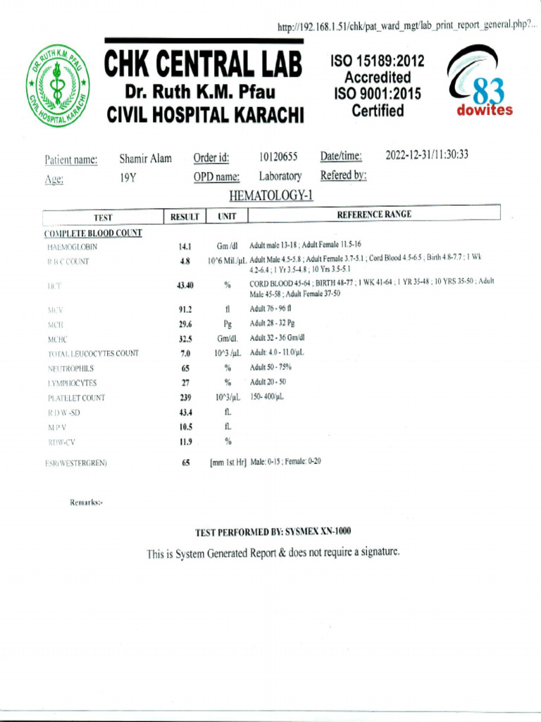 Chk Central Lab | PDF